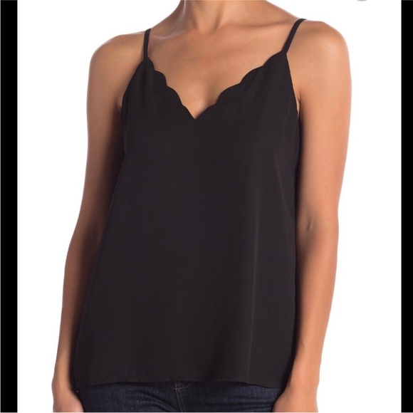 Socialite | Tops | Socialite Scalloped Neck Tank Top Medium | Poshmark